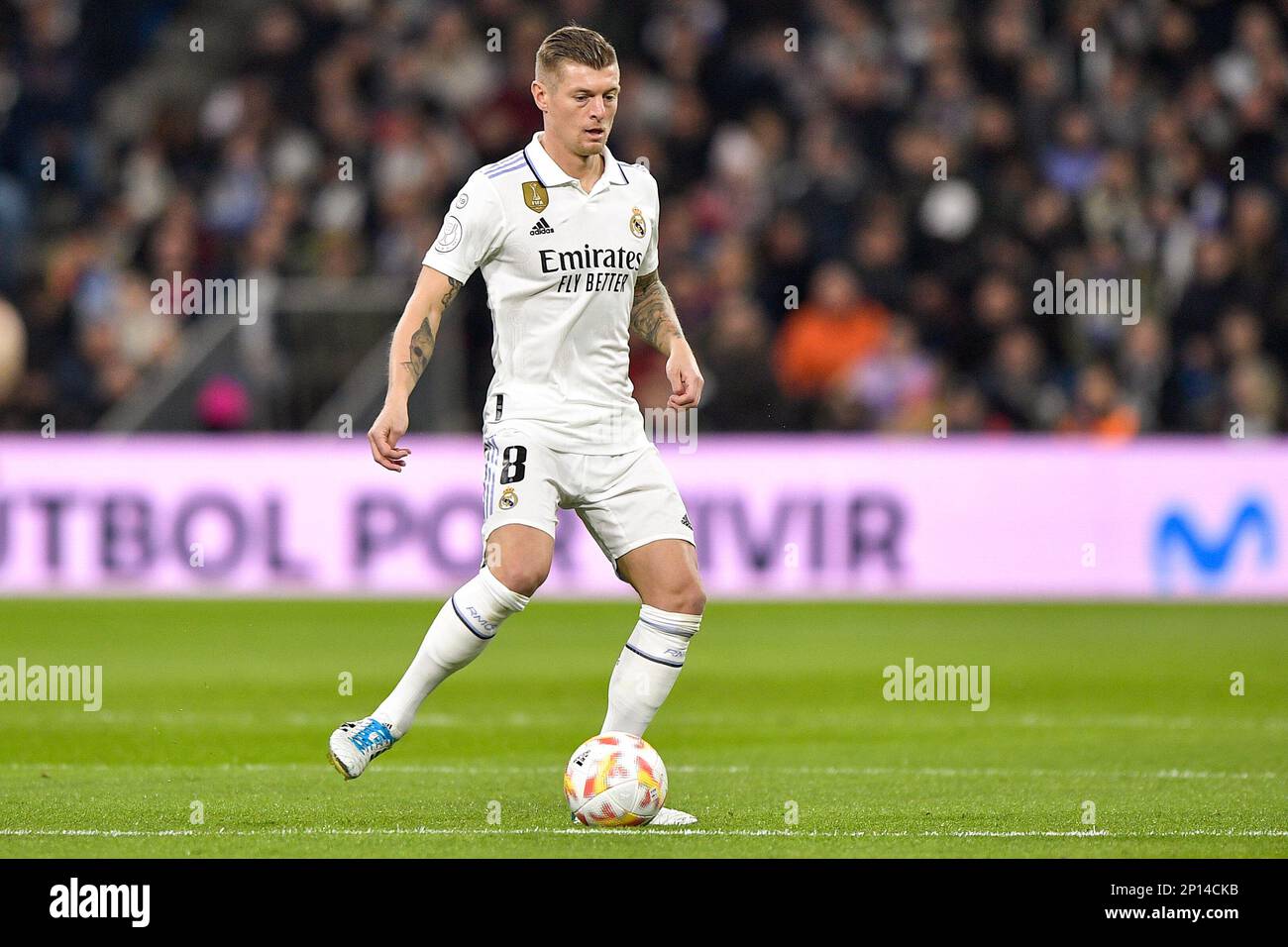 MADRID, SPAIN - MARCH 2: Toni Kroos of Real Madrid in action during the ...