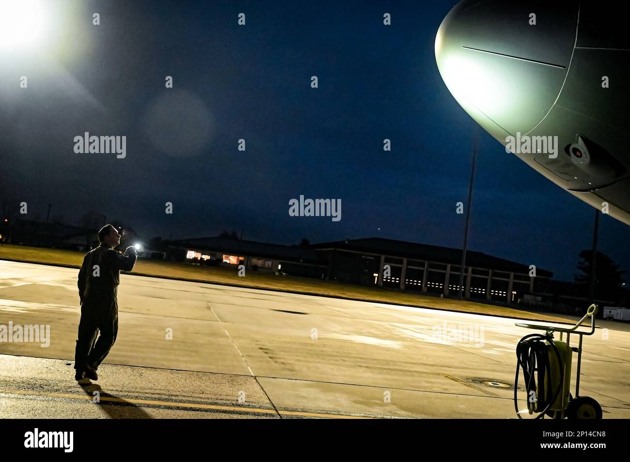 U.S. Air Force Maj. Andrew Kimball, 32nd Air Refueling Squadron pilot ...