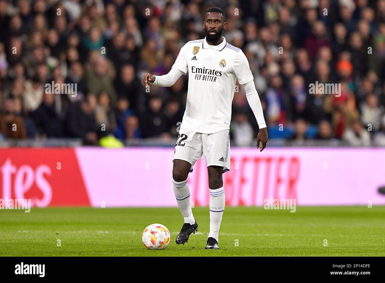 MADRID, SPAIN - MARCH 2: Antonio Rudiger of Real Madrid in action ...