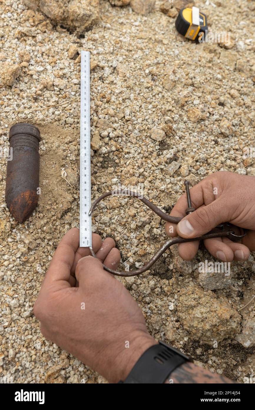 U.S. Marine Corps Gunnery Sgt. Brett Marcinik, explosive ordnance ...