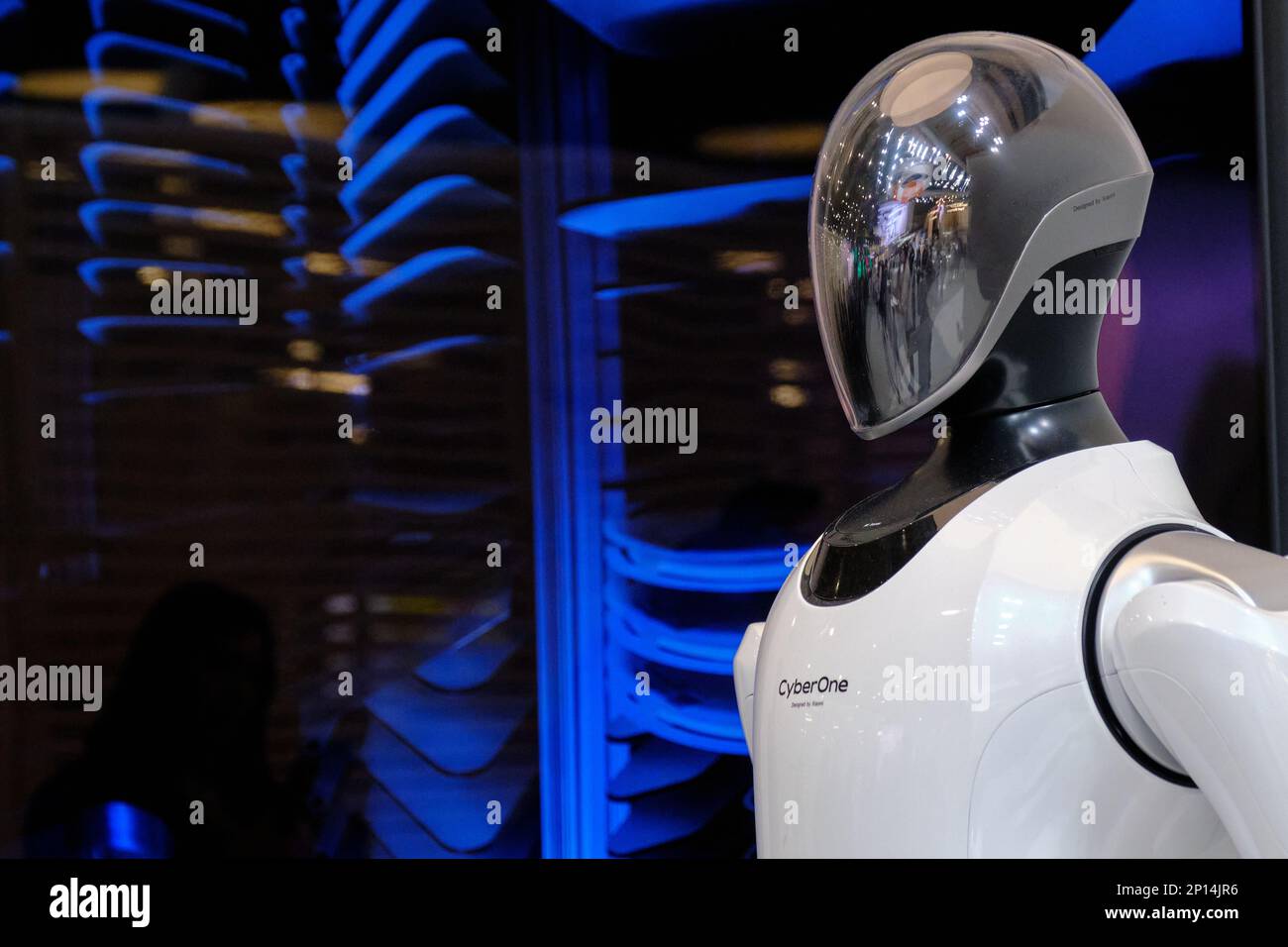 Barcelona, Spain - 27 Feb 2023 - Mobile World Congress 2023 - Robot at ...