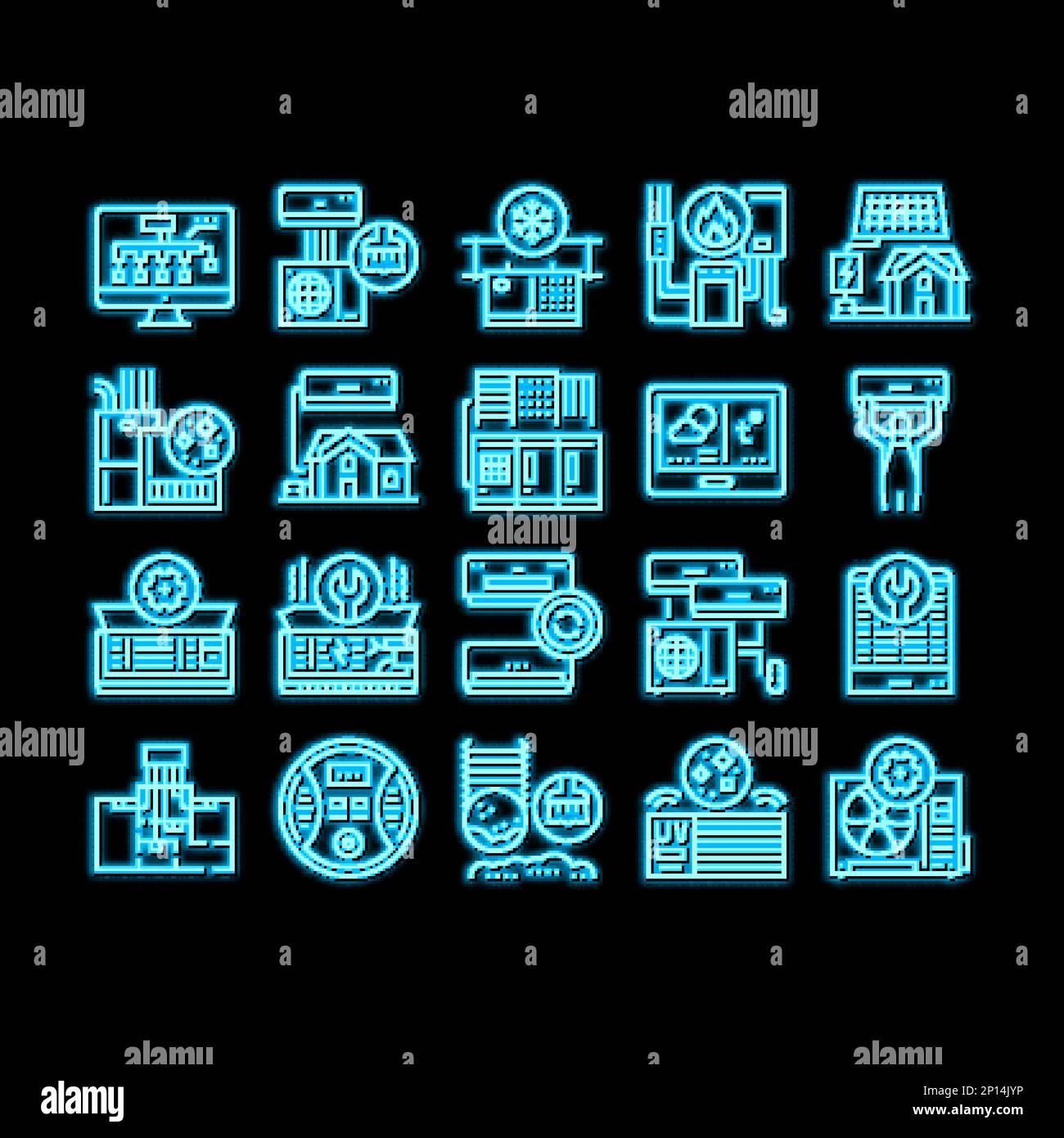 Conditioning System Electronics neon glow icon illustration Stock Vector Image & Art - Alamy