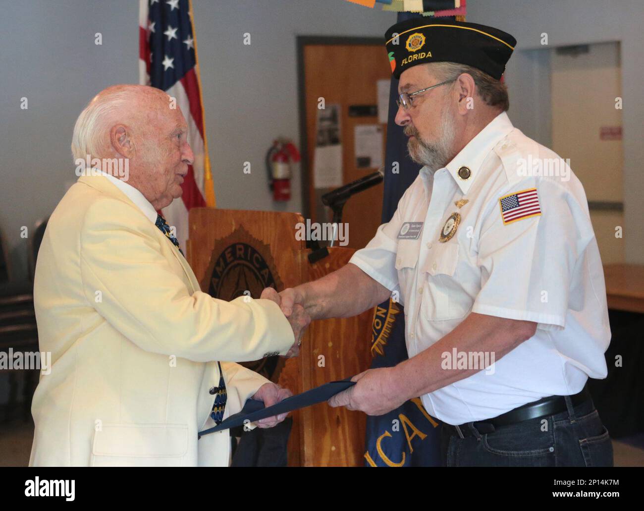 American Legion Post 356 Commander Sam Spice presents tech sergeant ...