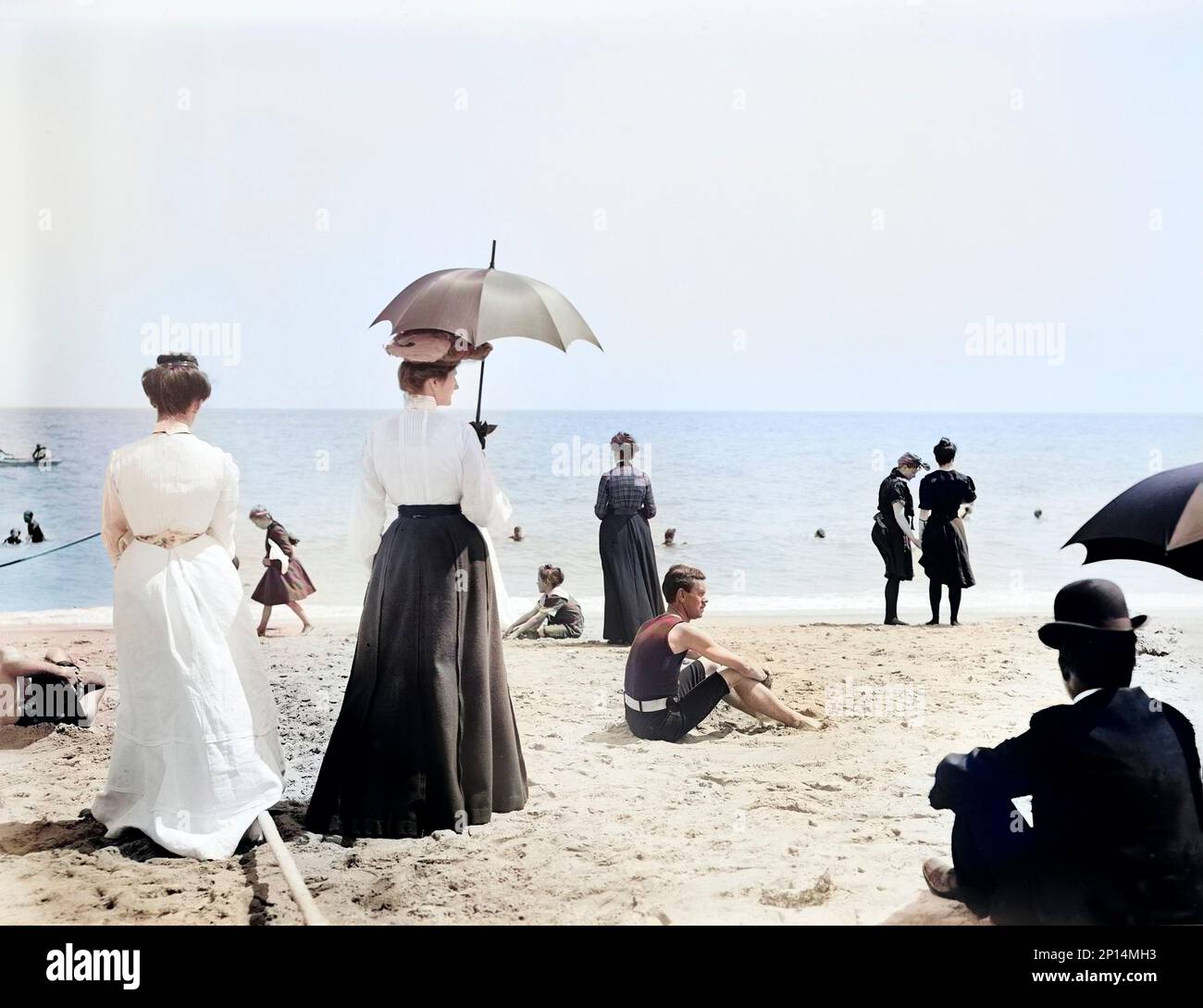 Beachgoers enjoying the Beach, Palm Beach, Florida, USA, Detroit ...