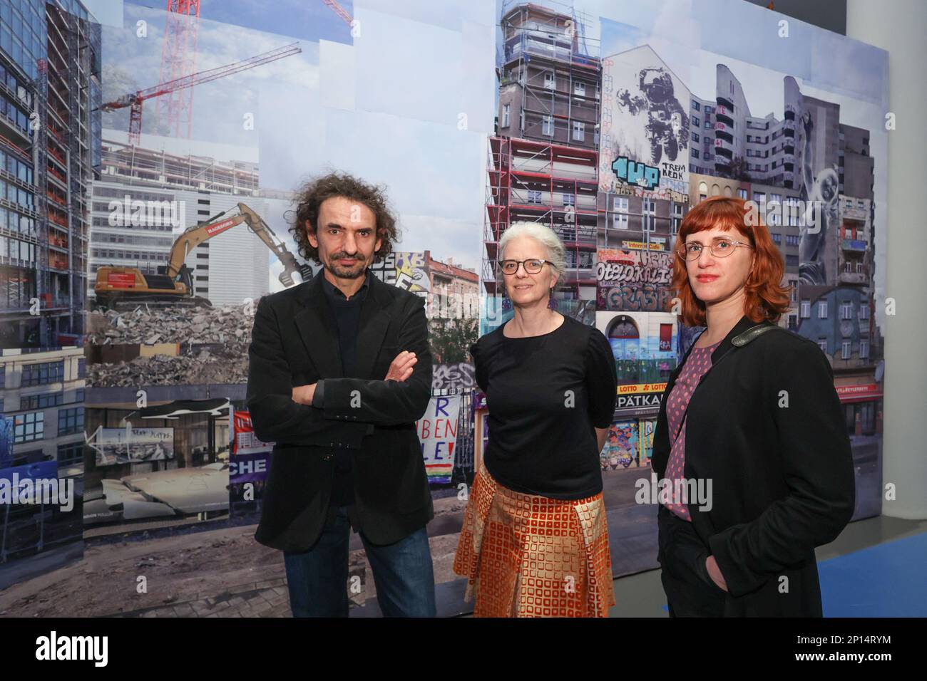 Berlin, Germany. 03rd Mar, 2023. Artists Vincent Voignier (l-r ...