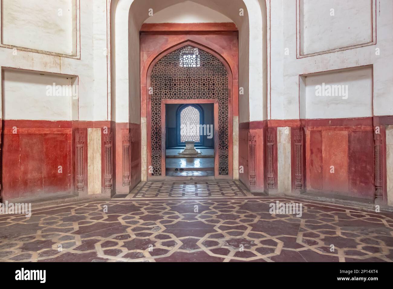 humayun tomb inside view at morning from unique perspective Stock Photo ...