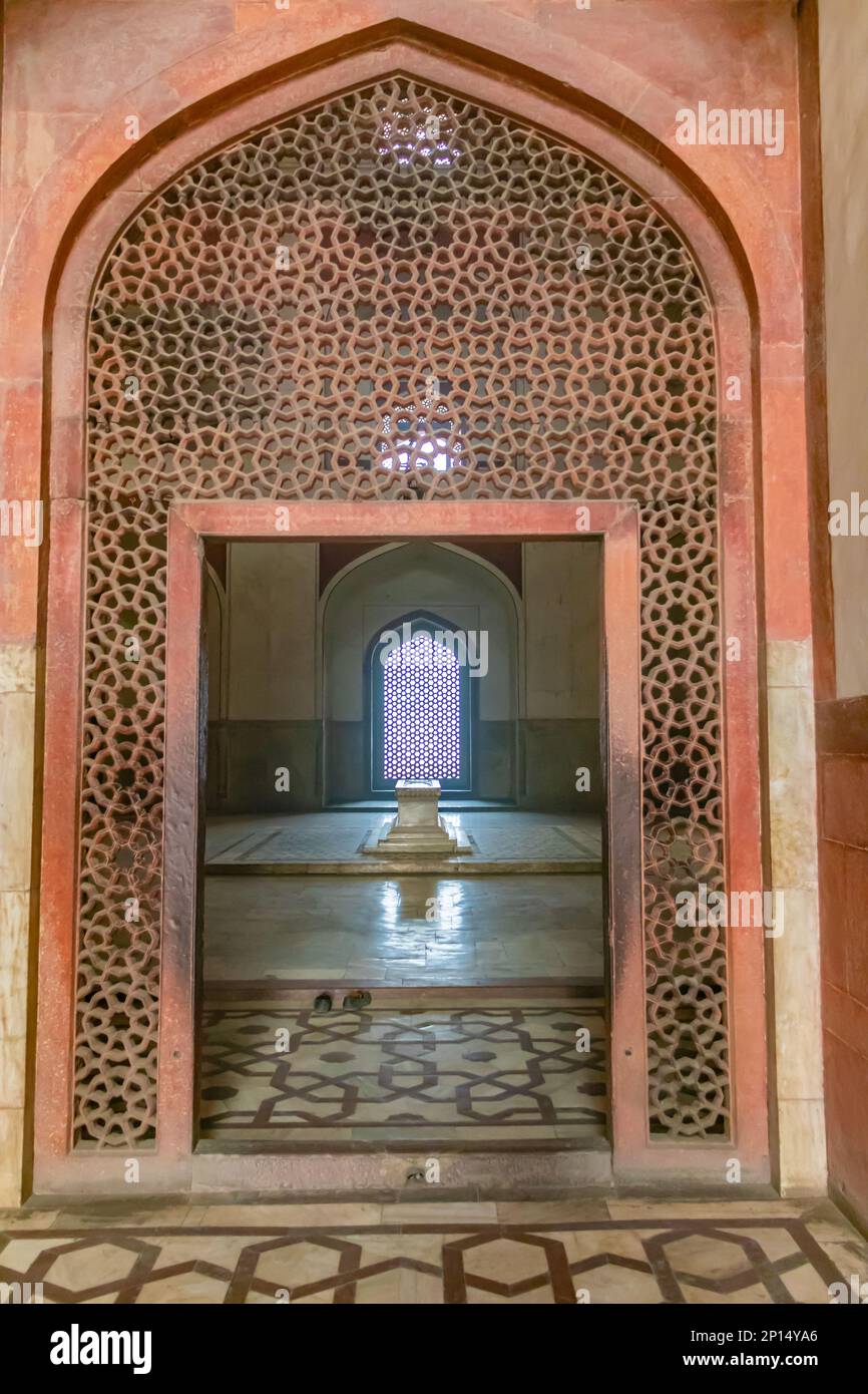 graveyards inside humayun tomb at morning from unique perspective Stock ...