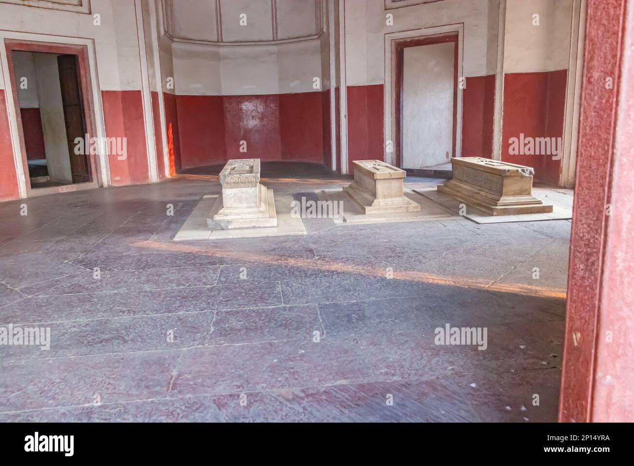 graveyards inside humayun tomb at morning from unique perspective Stock ...