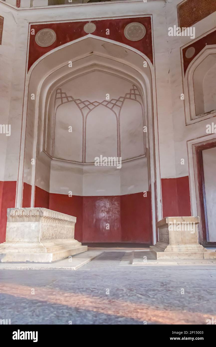 graveyards inside humayun tomb at morning from unique perspective Stock ...