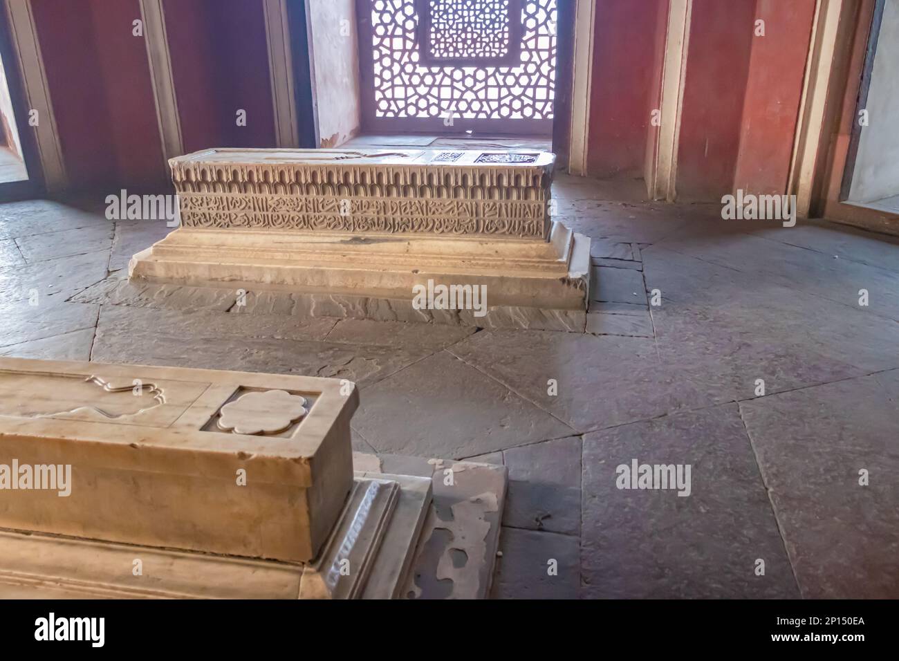 graveyards inside humayun tomb at morning from unique perspective Stock ...