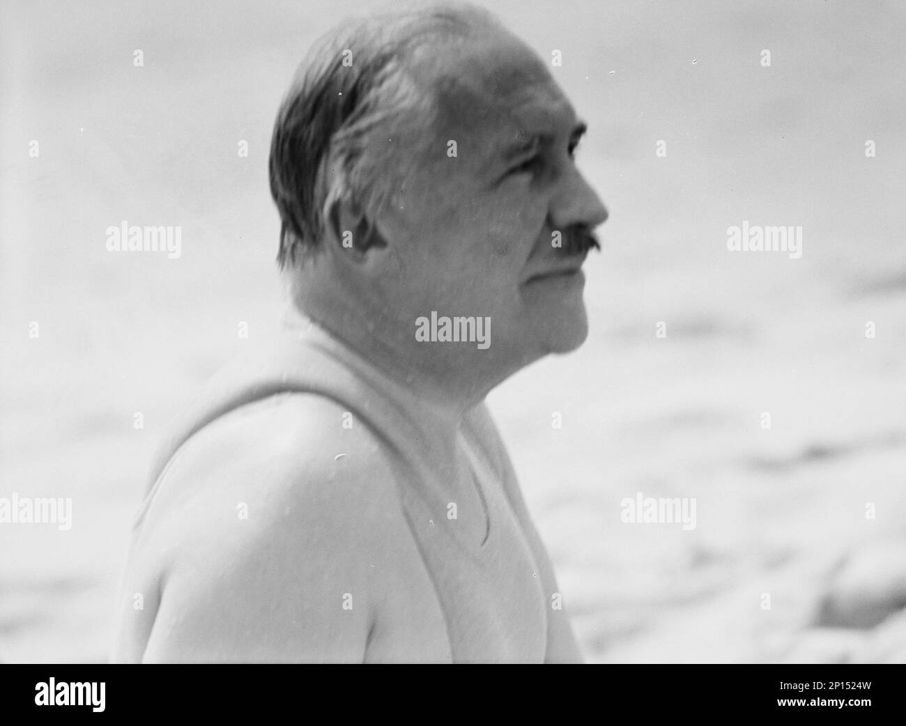 Albert Herter at the beach, between 1932 and 1942. American artist ...