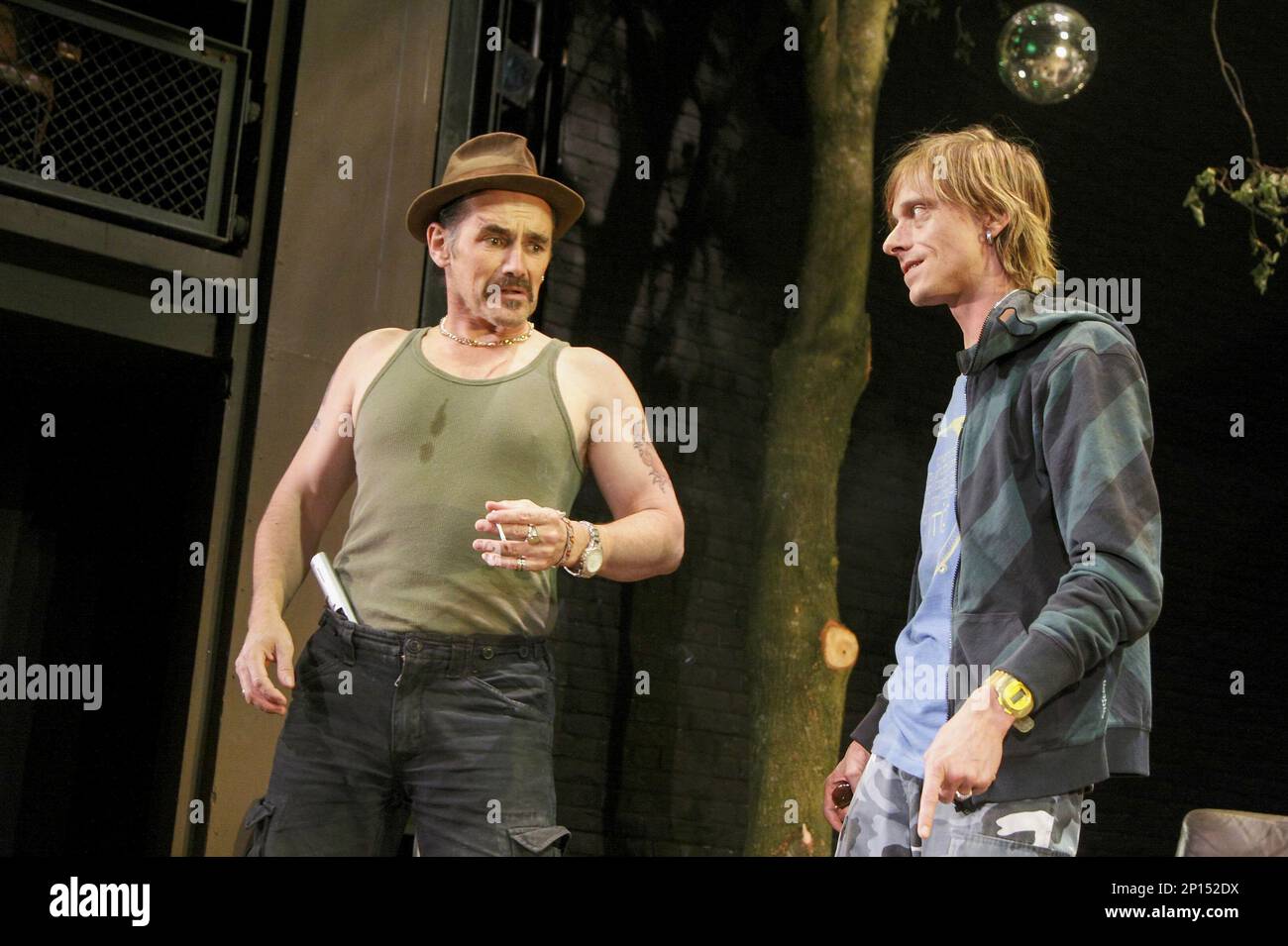 l-r: Mark Rylance (Johnny 'Rooster' Byron), Mackenzie Crook (Ginger) in ...
