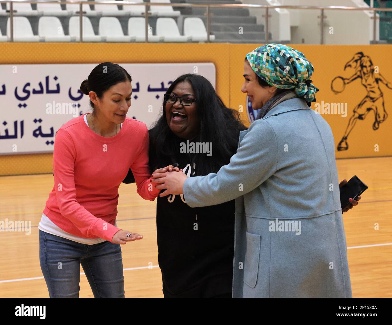 Staff Sgt. Amelia Kelly laughs with friends. On Saturday night, Team ...