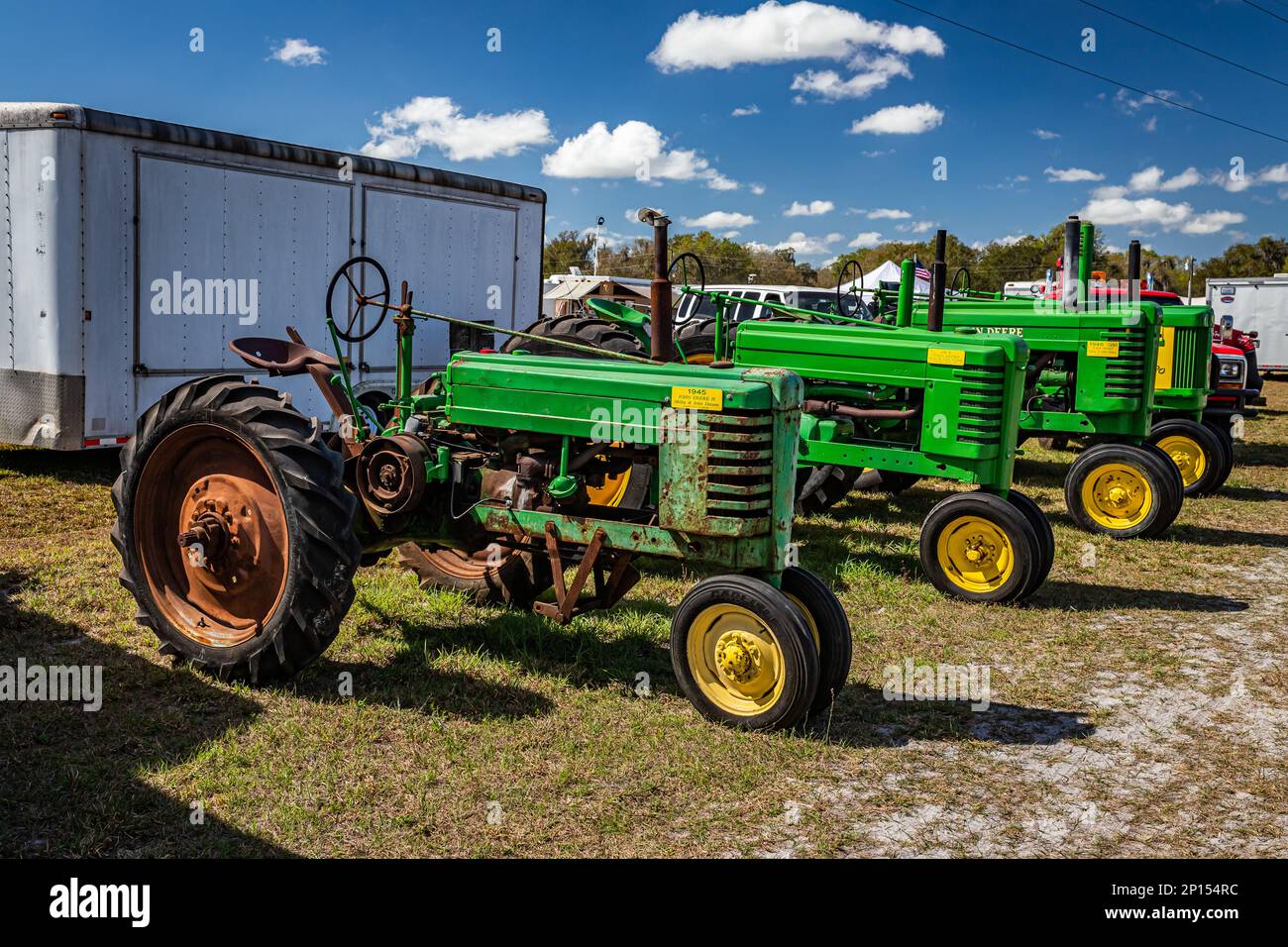 Fort Meade, FL - February 24, 2022: Wide angle front corner view of a ...