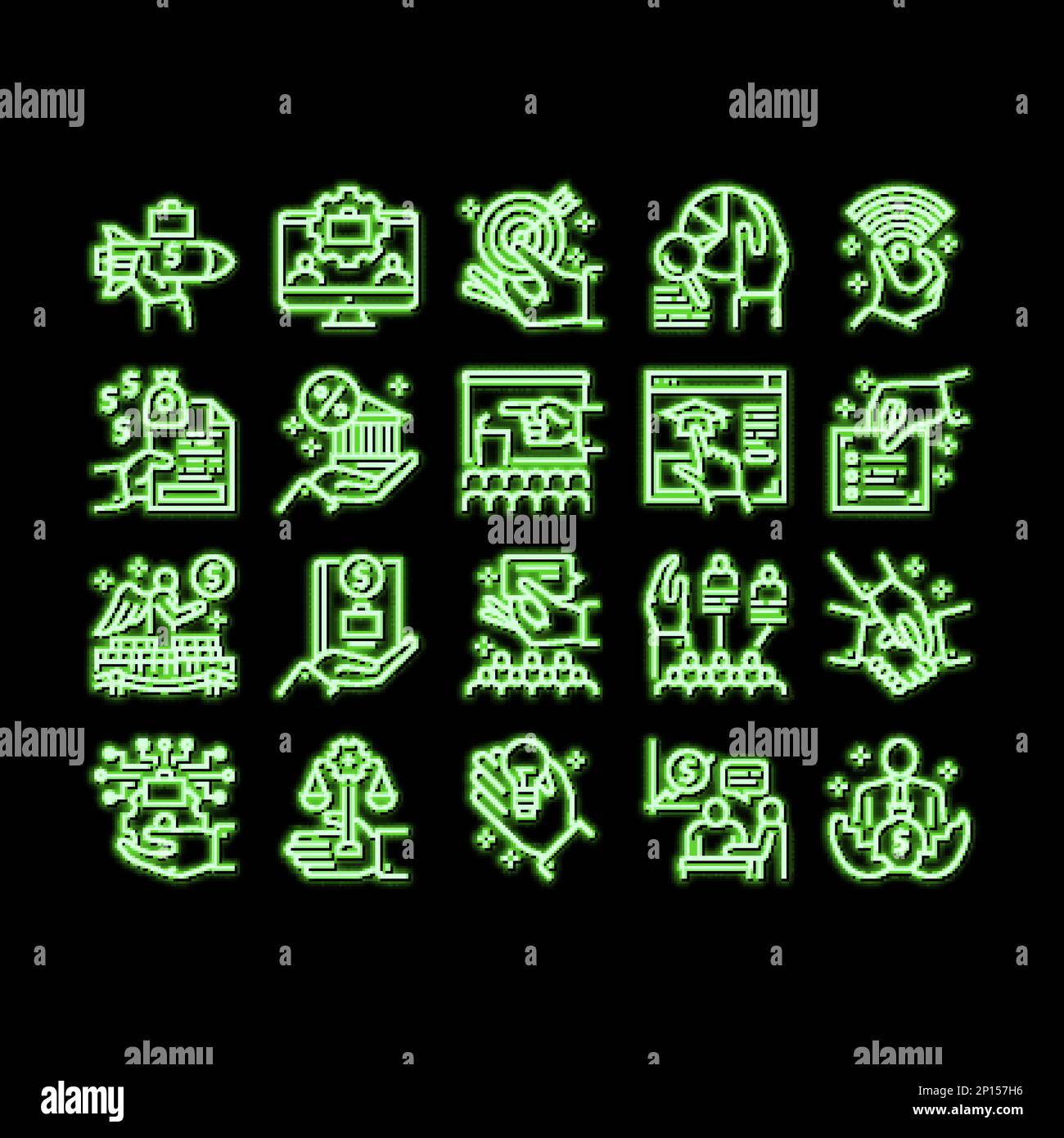 Business Incubator neon glow icon illustration Stock Vector Image & Art ...