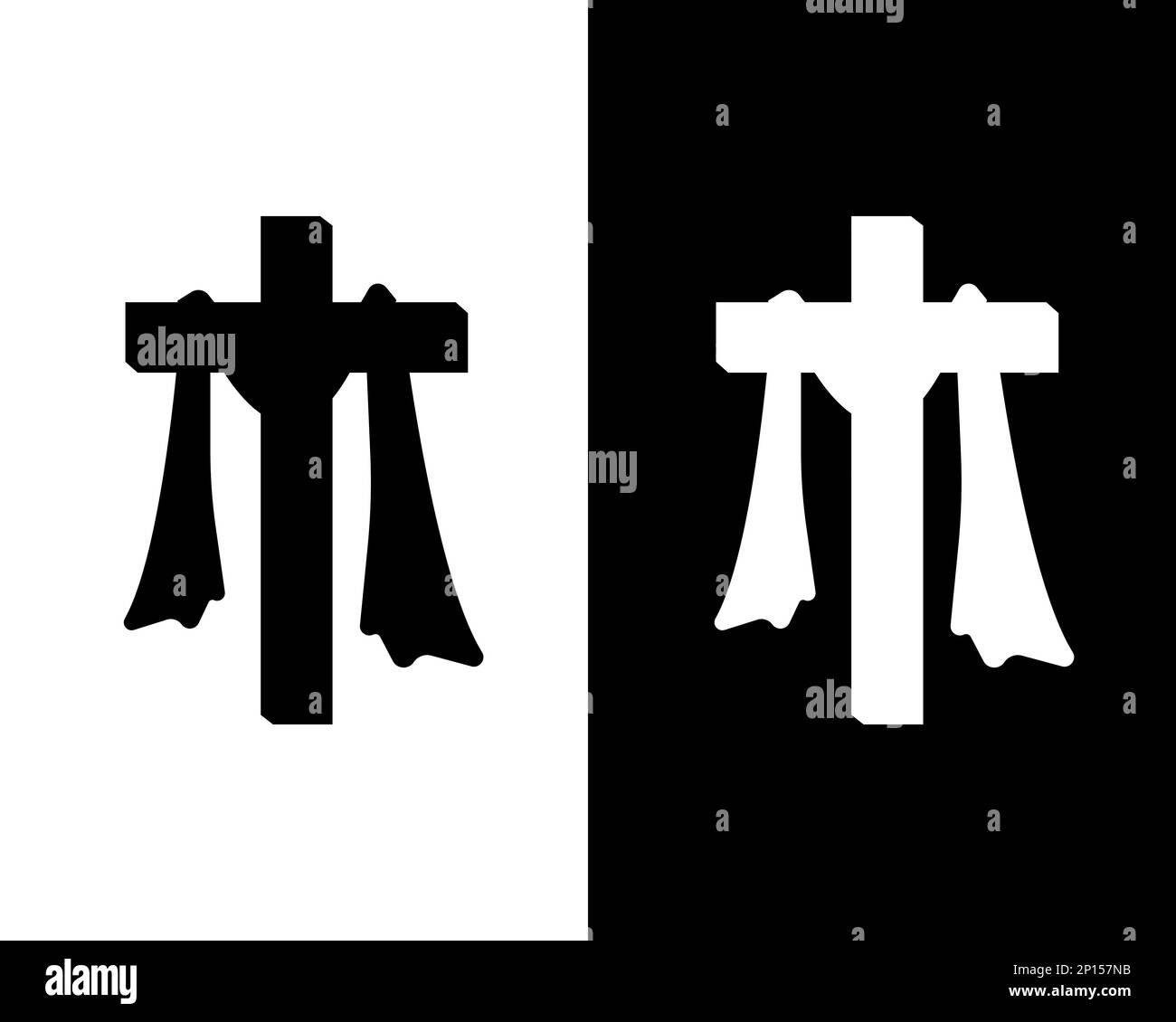 A group of black and white silhouettes for the Holiday Holy Week for ...