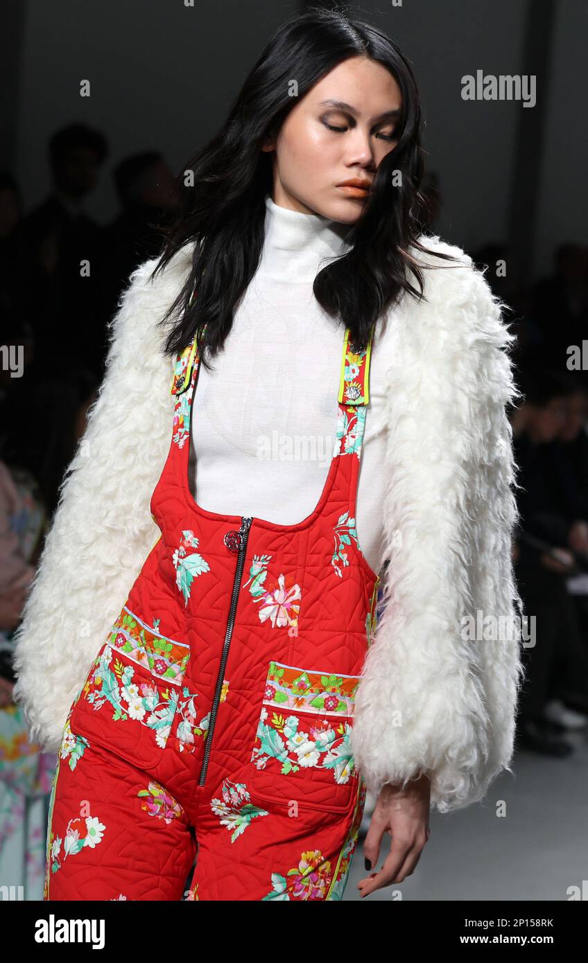 Paris, France. 03rd Mar, 2023. A model takes to the catwalk during ...
