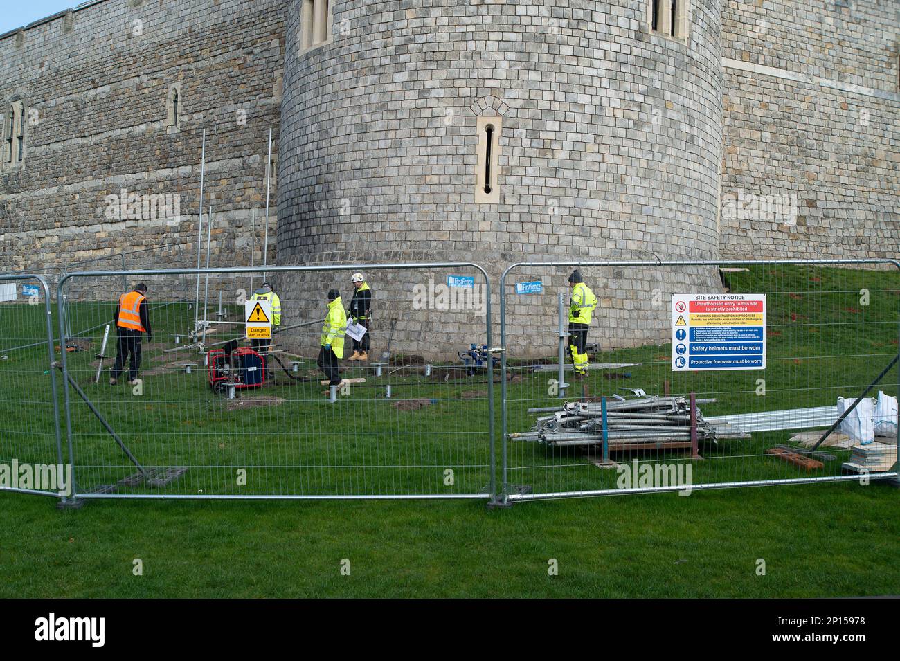 Windsor, Berkshire, UK. 2nd March, 2023. Preparations are underway at ...