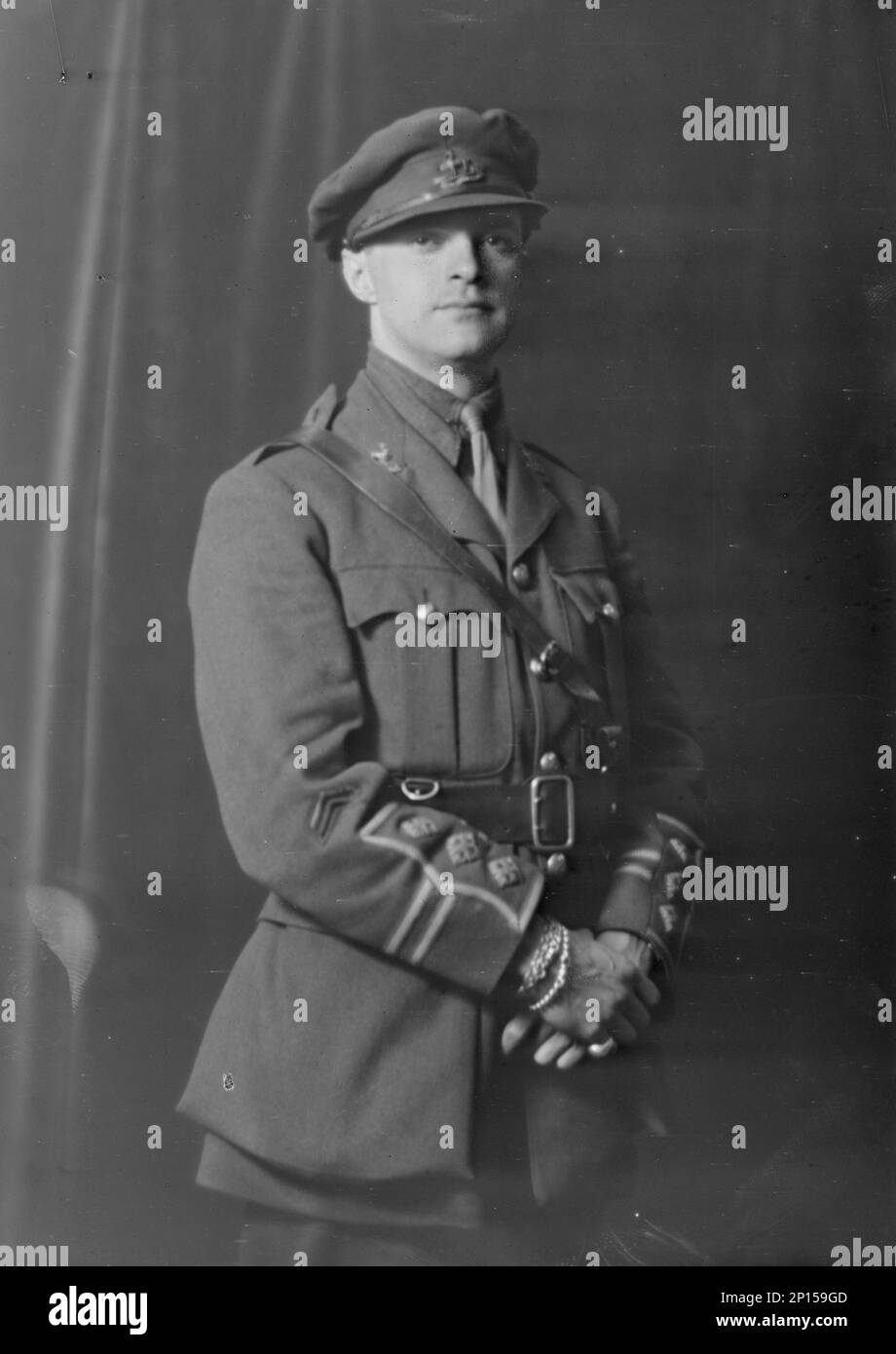 Captain Bruce Bairnsfather, portrait photograph, 1918 Oct. 8. British ...