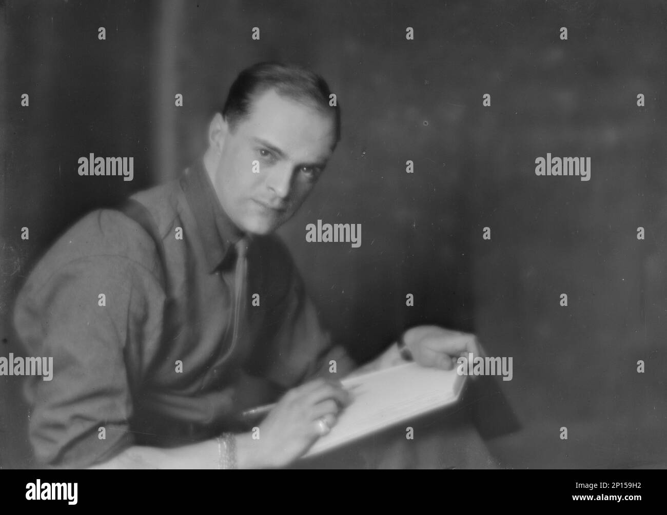 Captain Bruce Bairnsfather, portrait photograph, 1918 Oct. 8. British ...