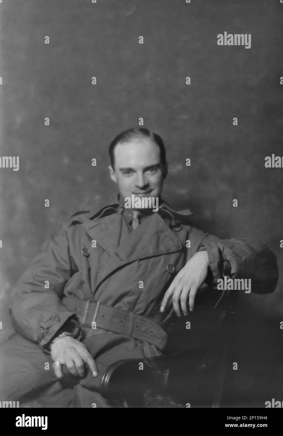 Captain Bruce Bairnsfather, portrait photograph, 1918 Oct. 8. British ...