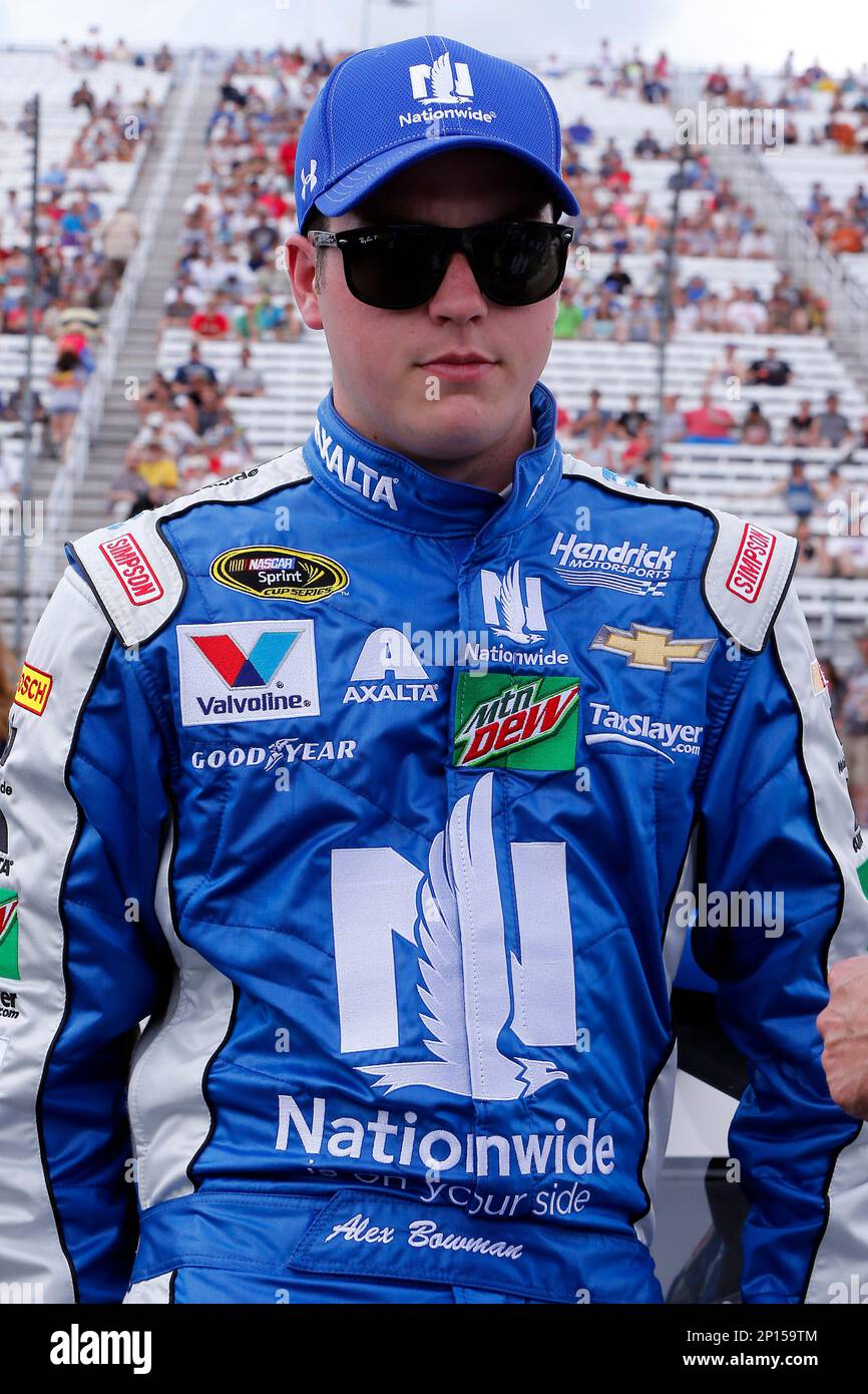 Alex Bowman during pre race for the NASCAR New Hampshire 301 auto race ...
