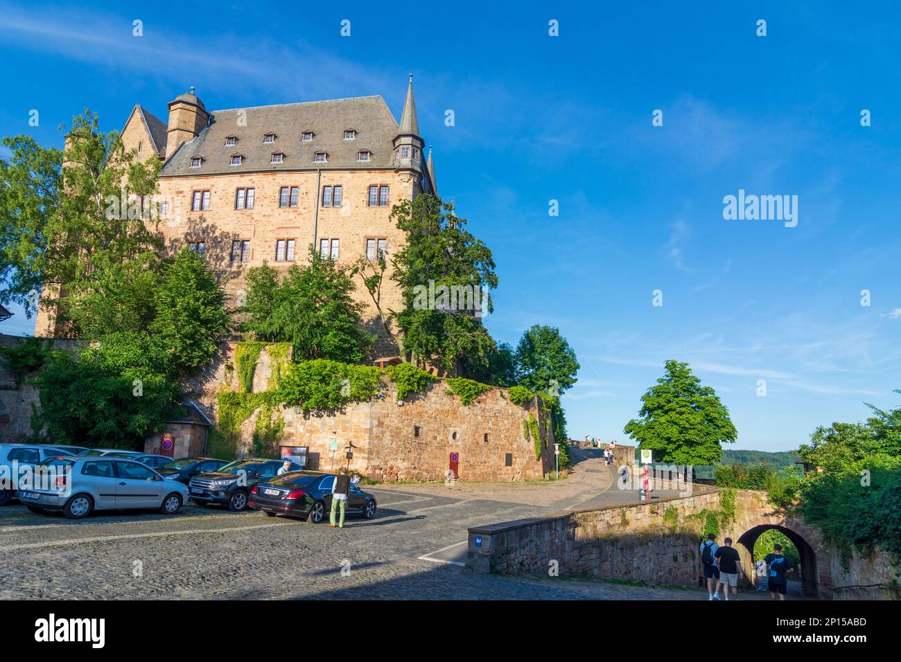Marburg: castle Marburger Schloss in Lahntal, Hessen, Hesse, Germany ...