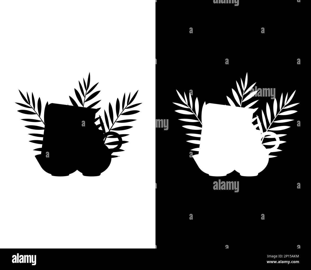 A group of black and white silhouettes for the Holiday Holy Week for ...