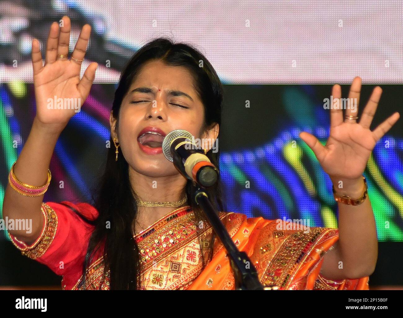 March 2, 2023, Bikaner, Rajasthan, India: Folk music sensation Maithili ...