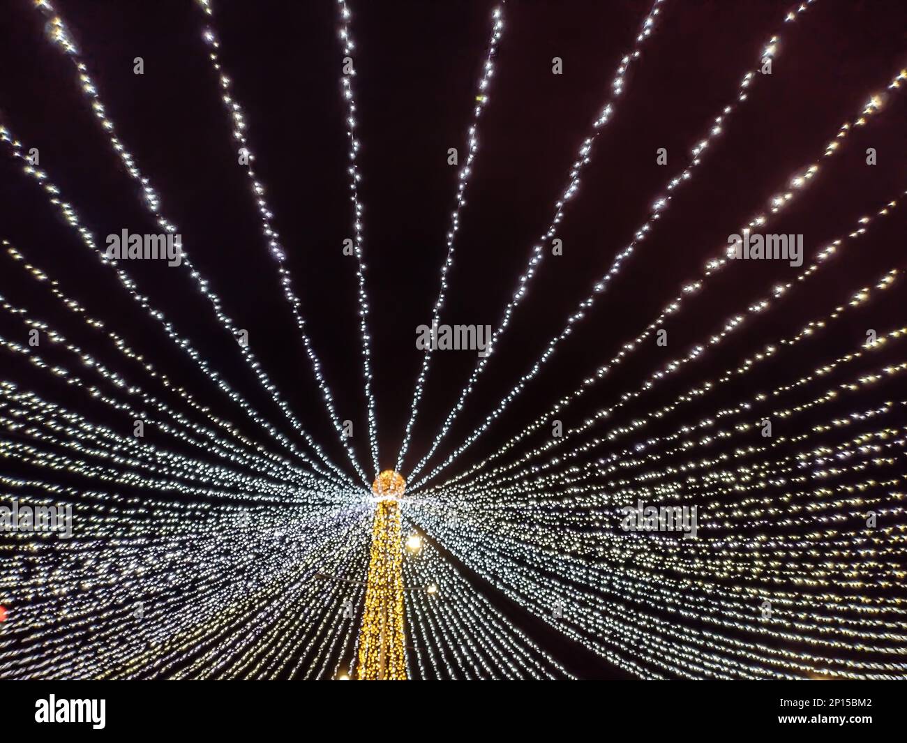 Christmas lights in Baia Mare city, Romania Stock Photo - Alamy