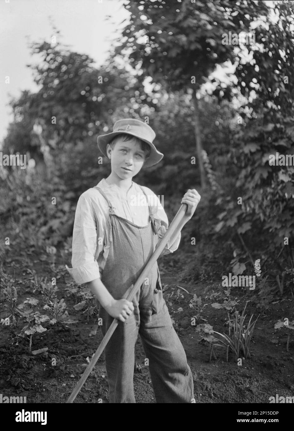 Boy in the gardens of the National Cash Register Company, Dayton, Ohio ...