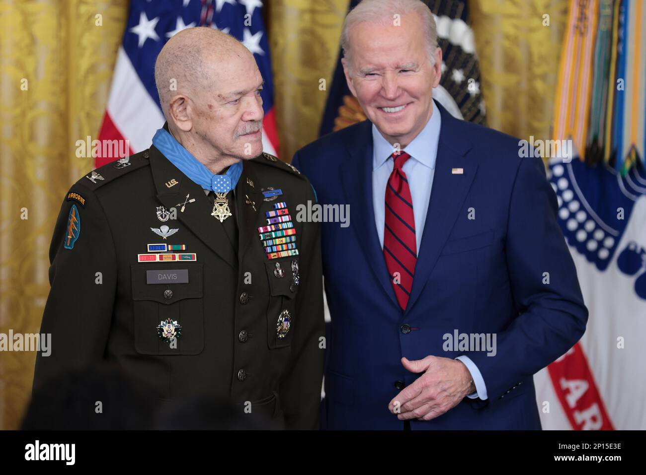 U.S. President Joe Biden awards the Medal of Honor to Ret. U.S. Army ...
