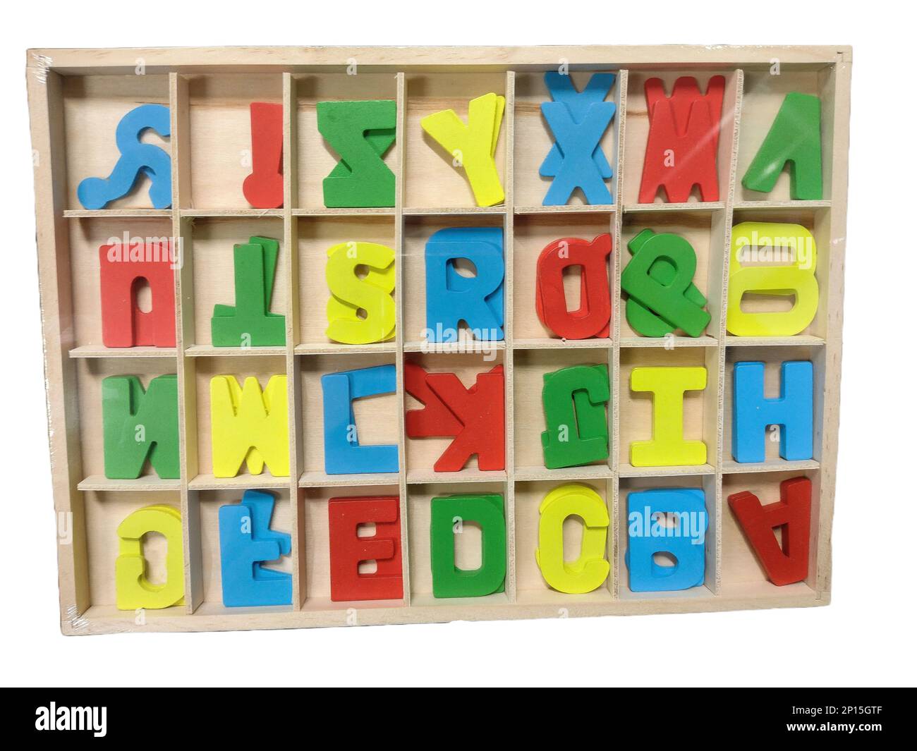 Group of colored letters isolated on white background Stock Photo - Alamy