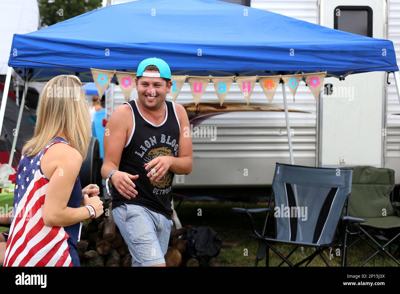 Campers get ready for Faster Horses at M-50 Creekside campground on ...