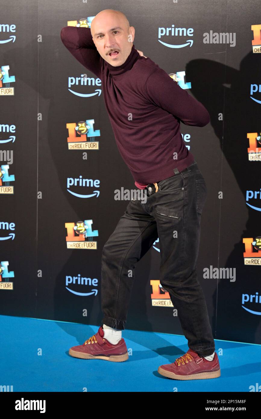 Maccio Capatonda during the presentation of the Italian game show Lol ...