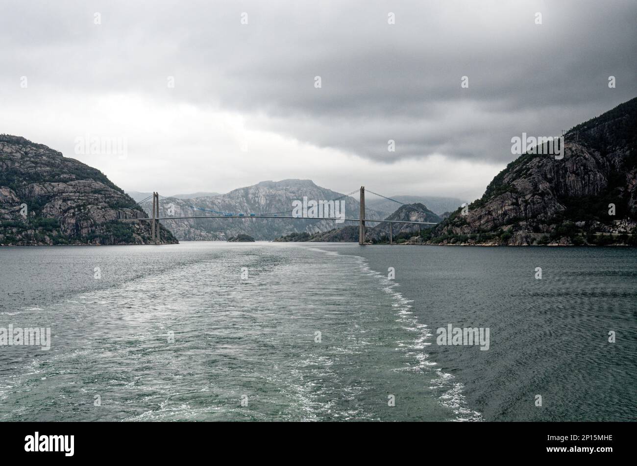 Stavanger city bridge, a cable bridge to the city's islands, with the ...