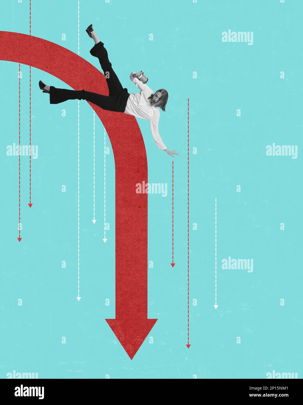 Conceptual design. Contemporary art collage. Professional failure ...