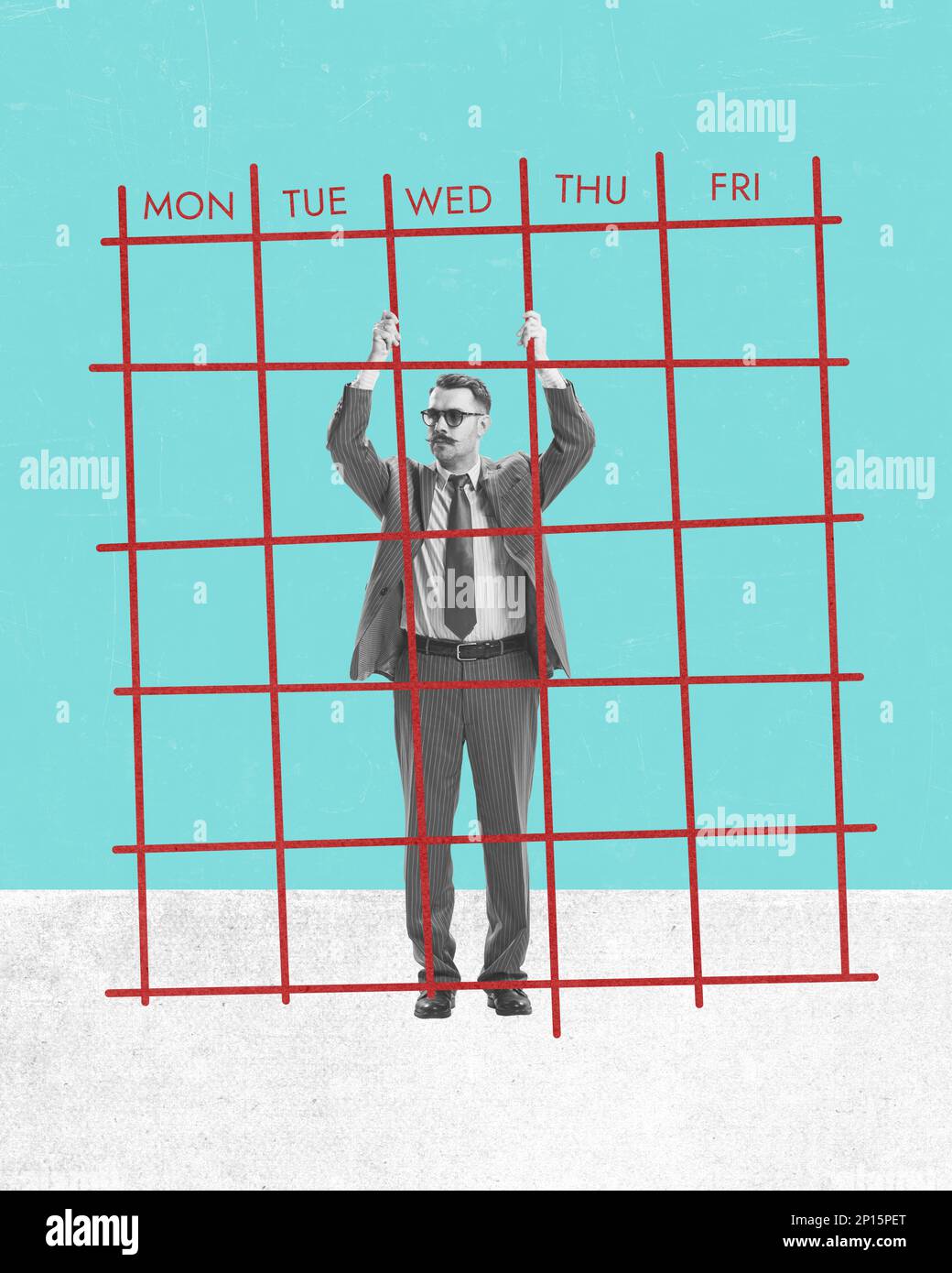 Like in prison. Conceptual design. Contemporary art collage ...