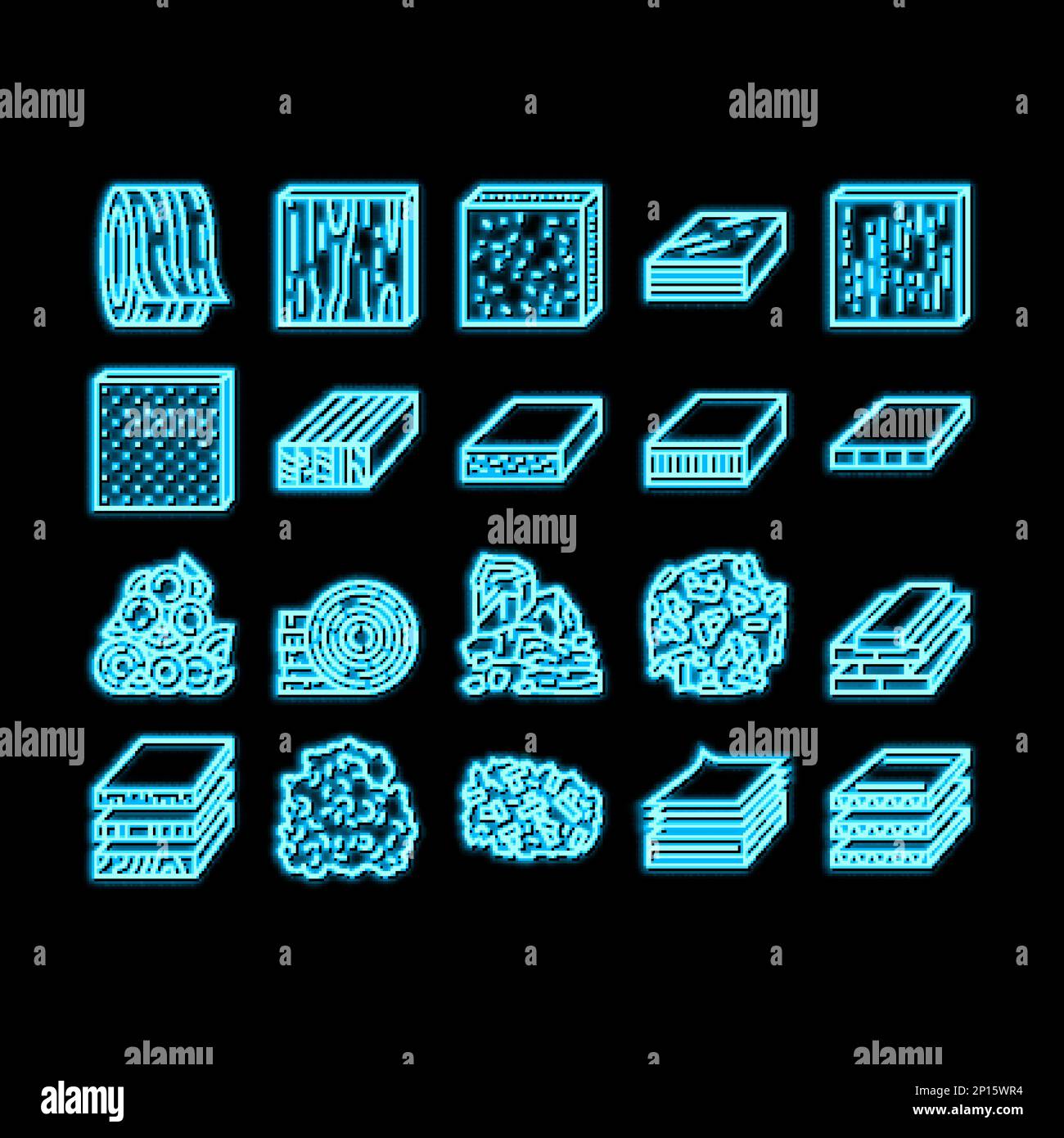 Wood pellets production Stock Vector Images - Alamy