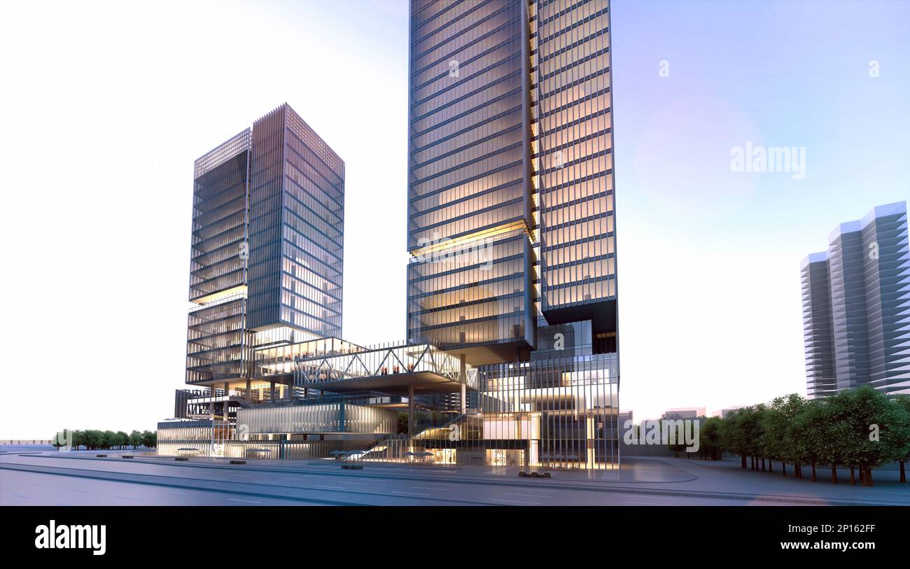 3d render of shopping mall exterior view Stock Photo - Alamy