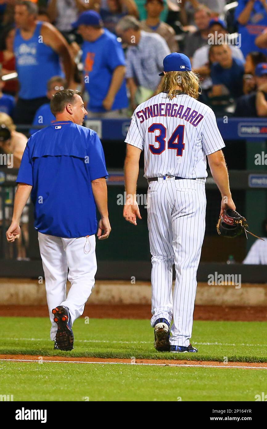 08 JUL 2016: New York Mets trainer Brian Chicklo walks into the dugout ...