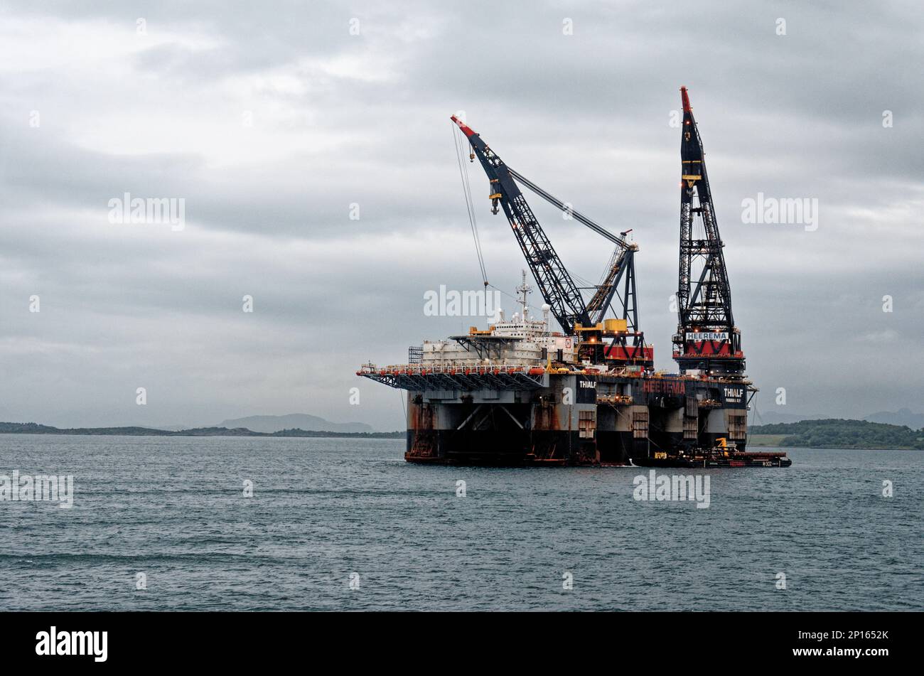 Thialf - world's largest deep water construction vessel anchored off ...