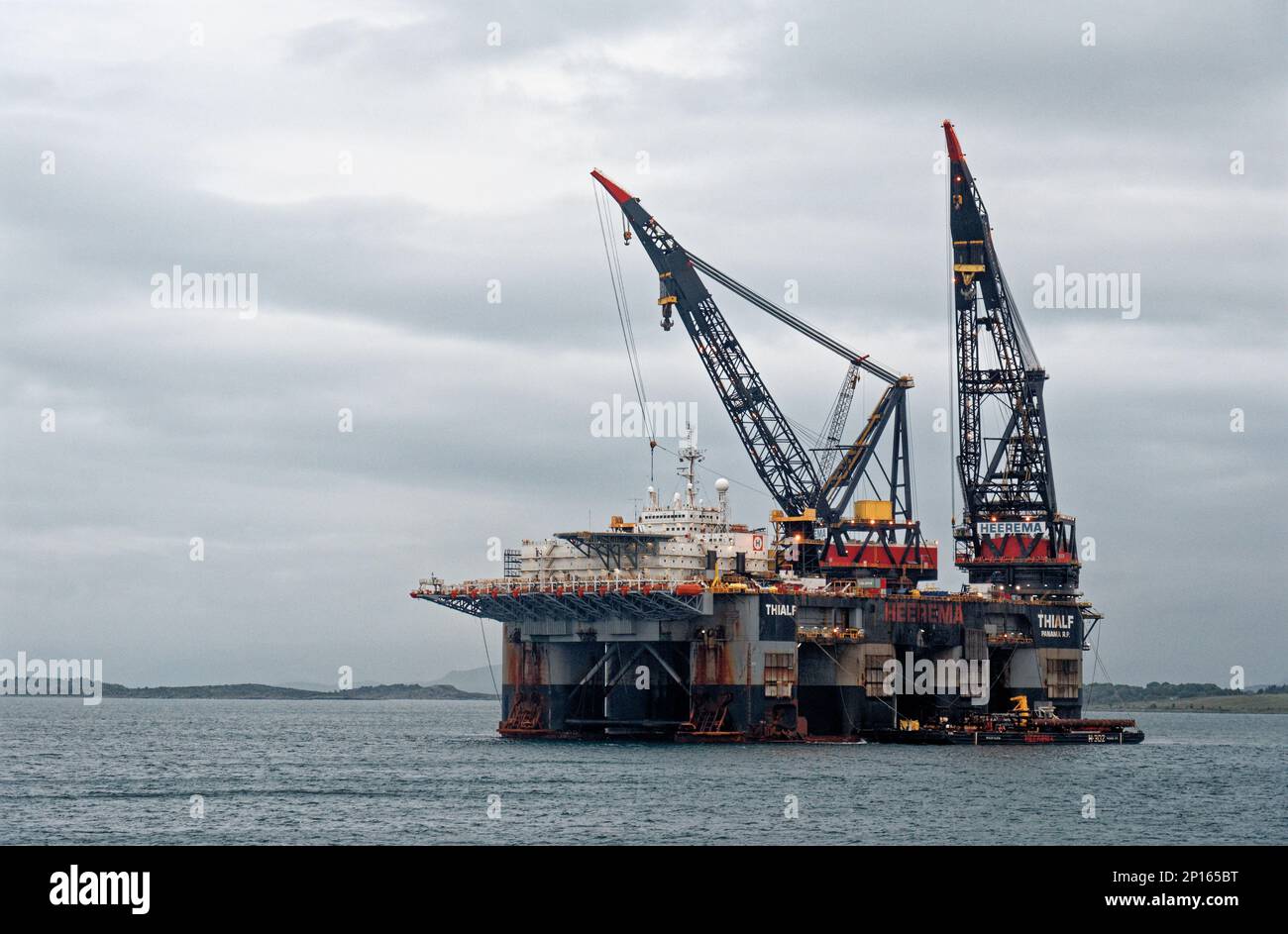 Thialf - world's largest deep water construction vessel anchored off ...