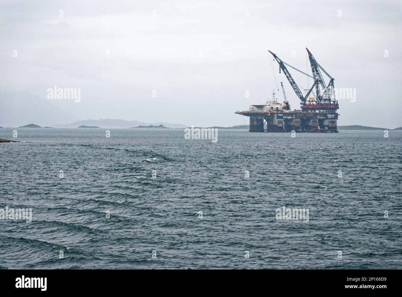 Thialf - world's largest deep water construction vessel anchored off ...
