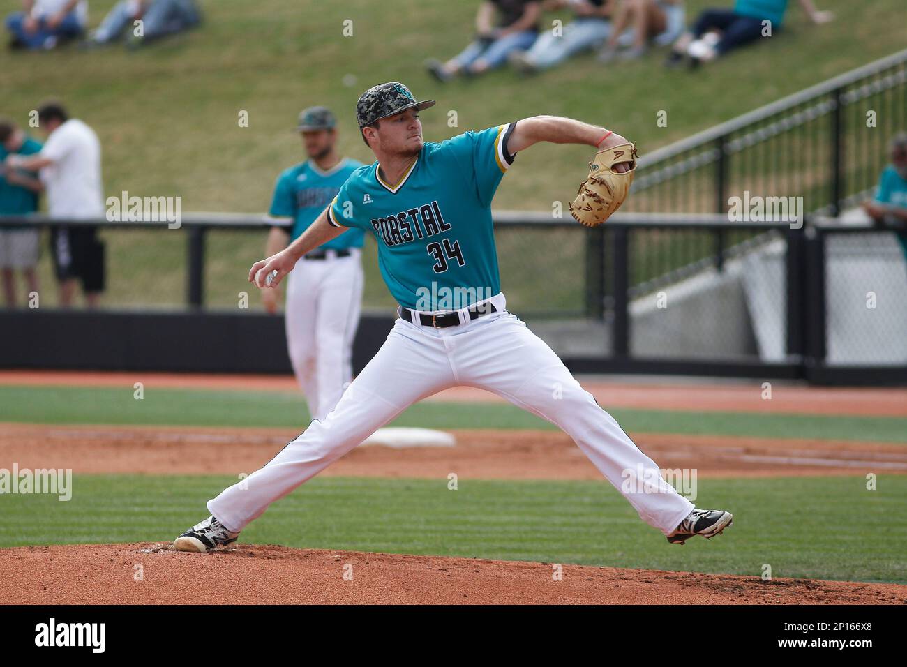 University of Coastal Carolina Chanticleers pitcher Cole Schaefer (34 ...