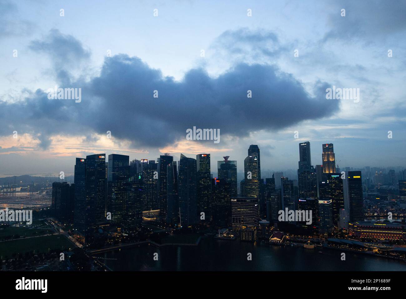 High Rise Buildings in the Center of Singapore Stock Photo - Alamy