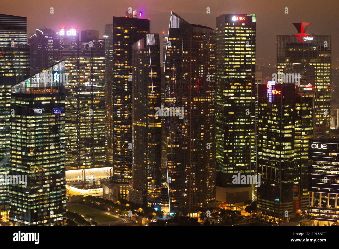 High Rise Buildings in the Center of Singapore Stock Photo - Alamy