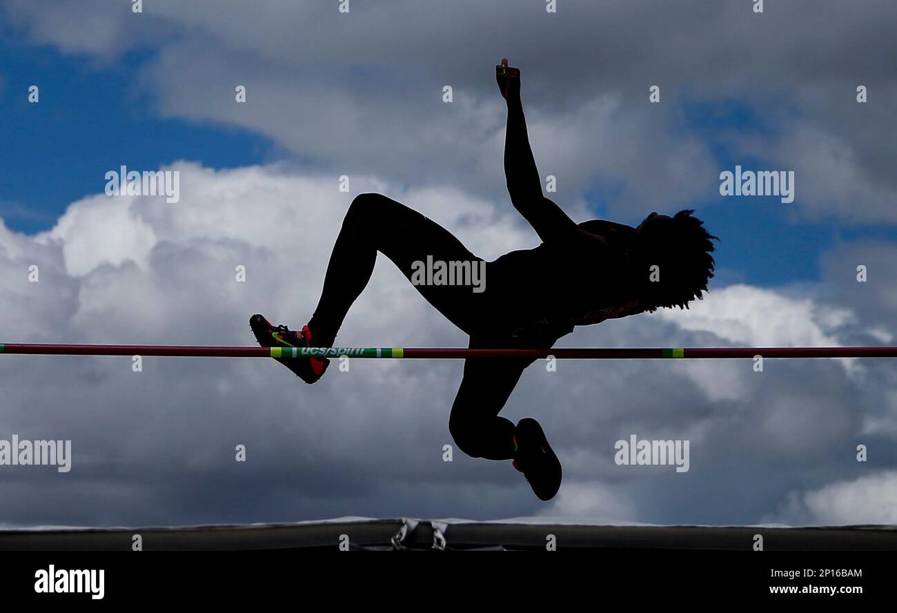 Kendell Williams competes during the heptathlon his jump at the U.S ...