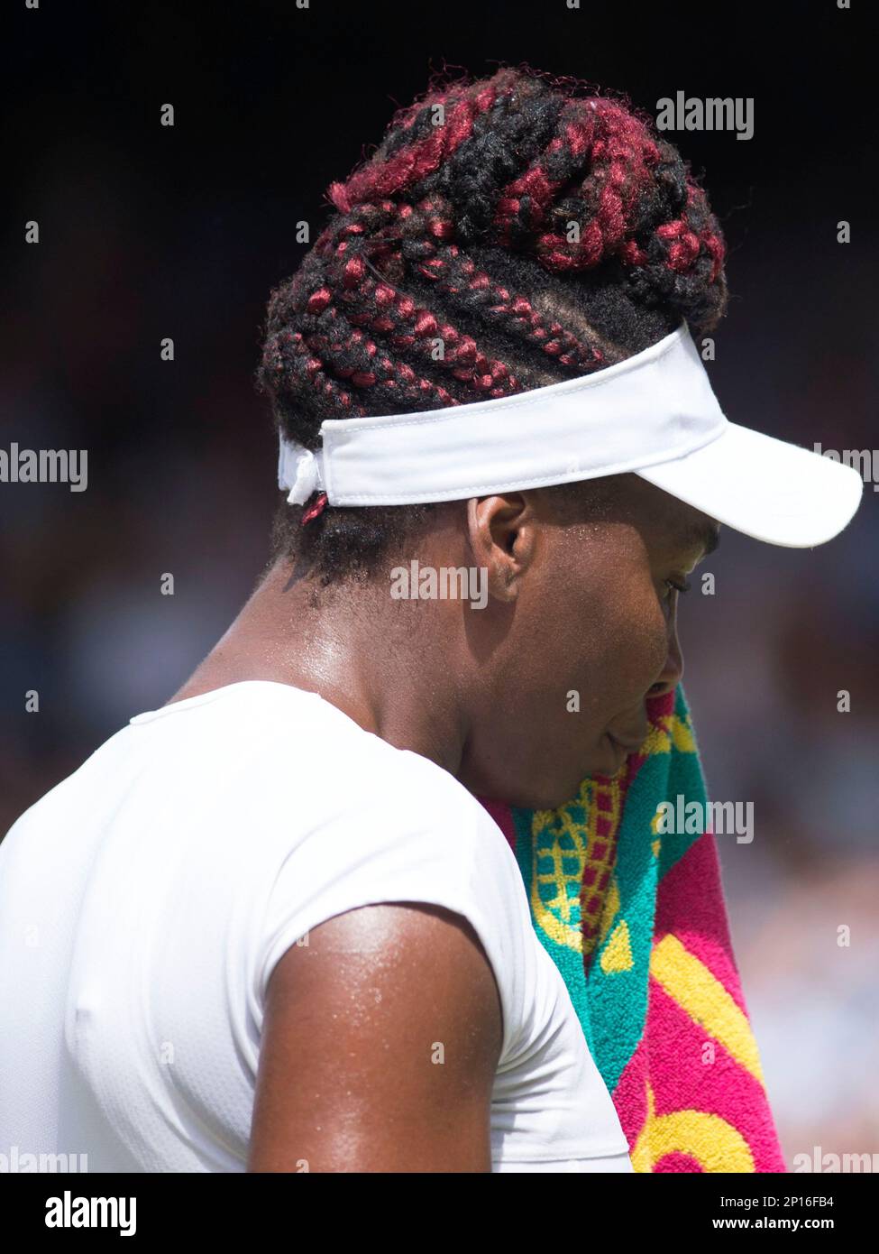 July 07, 2016: Venus Williams (USA)in action during her semi-final ...