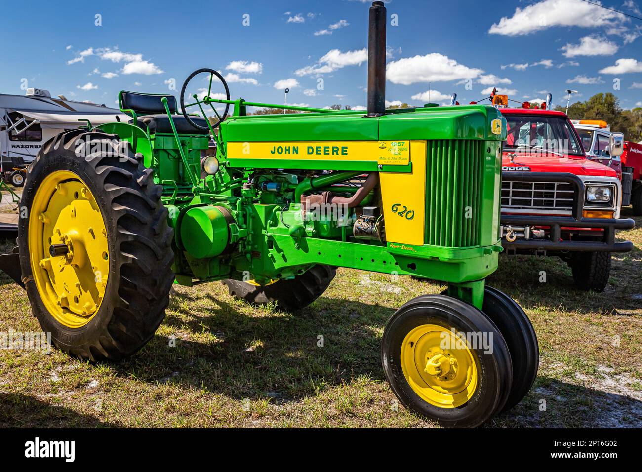 Fort Meade, FL - February 24, 2022: High perspective side view of a ...